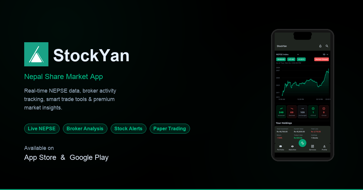 StockYan – Nepal Share Market App | NEPSE Data & Smart Trade Tools